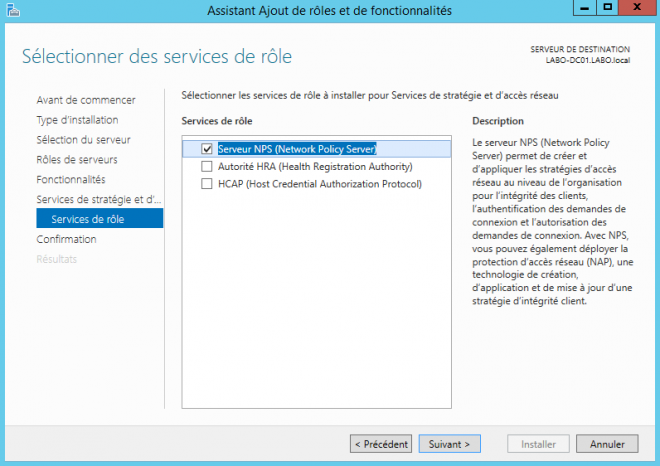 Configuration d'un serveur RADIUS sous Windows Server 2012