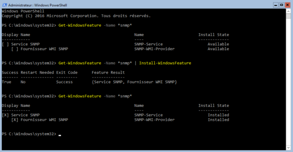 Windows Server Core / PowerShell - Installer les services SNMP - Admin ...